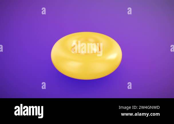 Abstract Geometric Morphing of 3d Shapes Seamless. Yellow Objects on ...