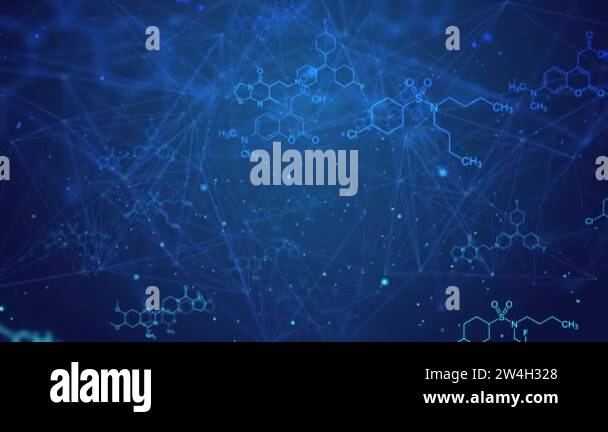 Health care and science Medical innovation structural formulas loop ...