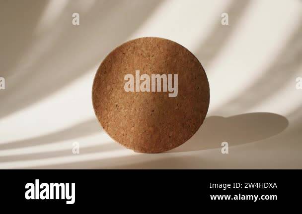 Geometry Round Frame for Show Product Display on Beige Background in ...