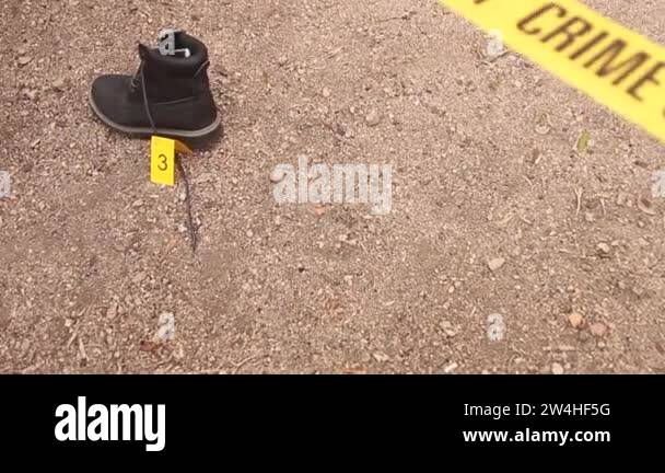 forensic investigations in progress with scientific evidence signs and ...