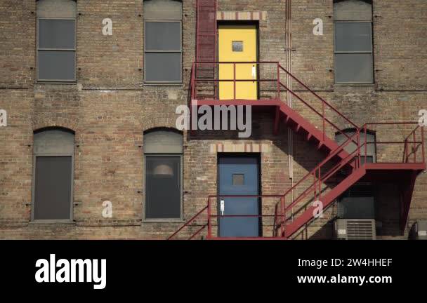 Fire escape on a building Stock Videos & Footage - HD and 4K Video ...