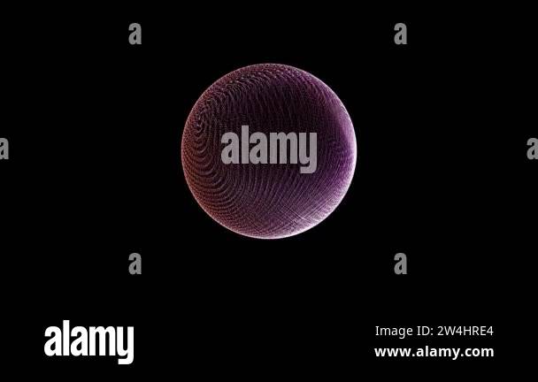 Animated spherical object with various transitions and rotations ...