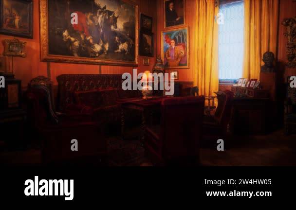 classic smoking cigar room Stock Video Footage - Alamy