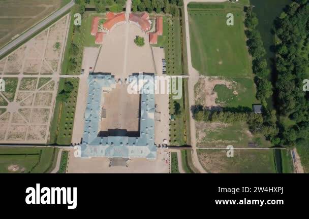 Beautiful panoramic aerial 4K video from flying drone on Rundale ...