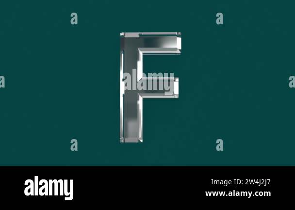 White shining glassy font or alphabet with moving reflection for words ...