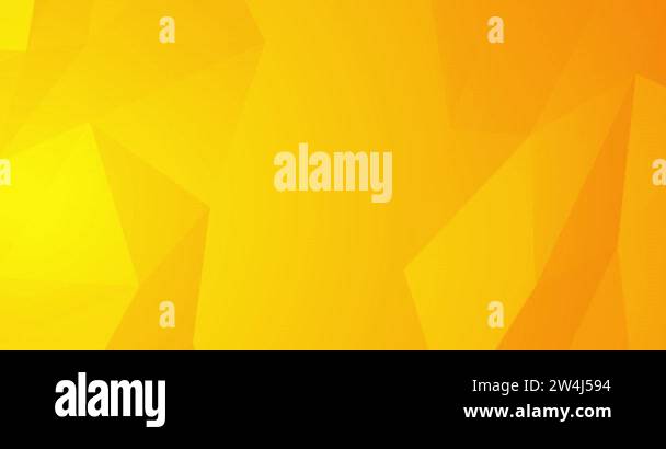 Abstract yellow orange background with 3d polygonal shapes. Animated ...
