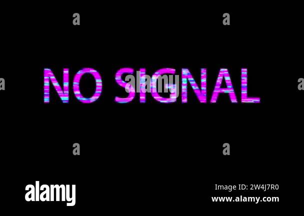 Abstract Digital Animation of Glitch and Noise. No Signal on the TV ...