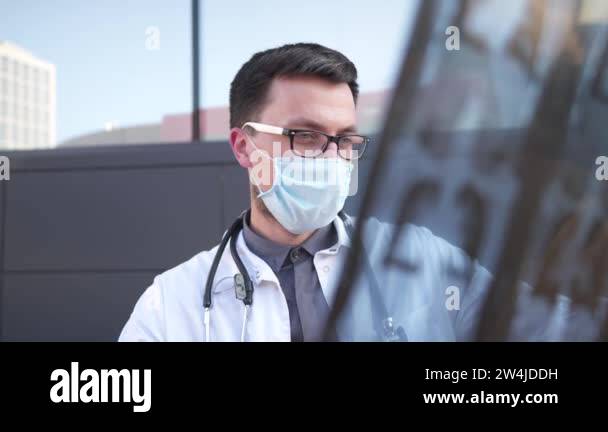 Examination and diagnosis by computed tomography CT scan of lung ...