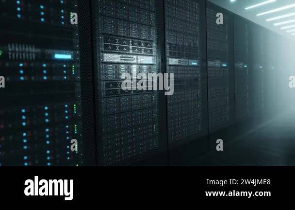 Data center with endless servers. Network and information servers ...