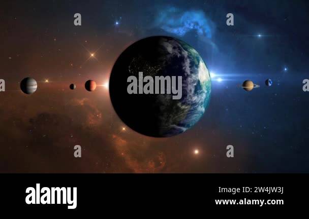 Most beautiful seamless looping animation of the moon revolving around ...