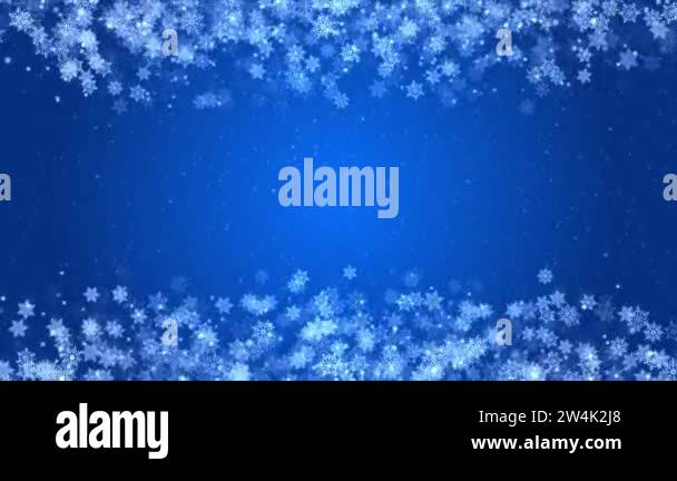 Snow falling frame border light particles christmas new year Loop ...