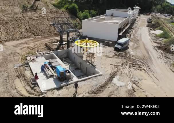 Power station landscape under construction Stock Videos & Footage - HD ...