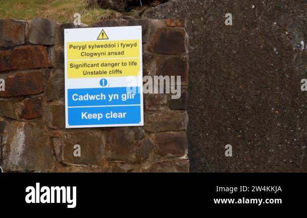 Warning sign wales Stock Videos & Footage - HD and 4K Video Clips - Alamy