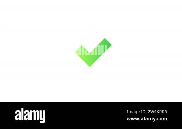 Animation in motion graphics of a check mark symbol. Symbolizing right ...