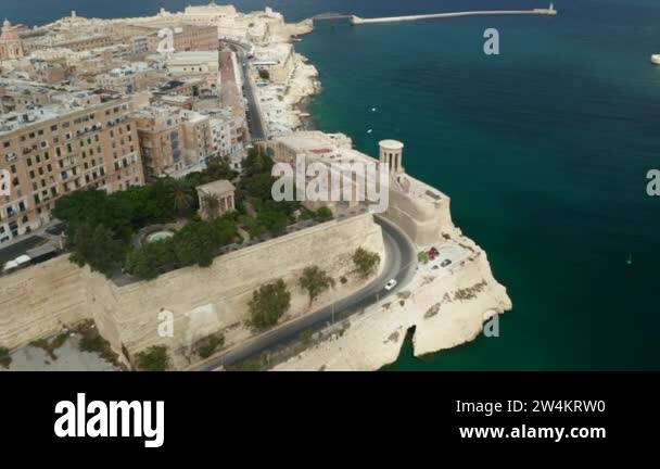 Upper Barrakka Gardens in Valletta City on Malta Island with Palm Trees ...