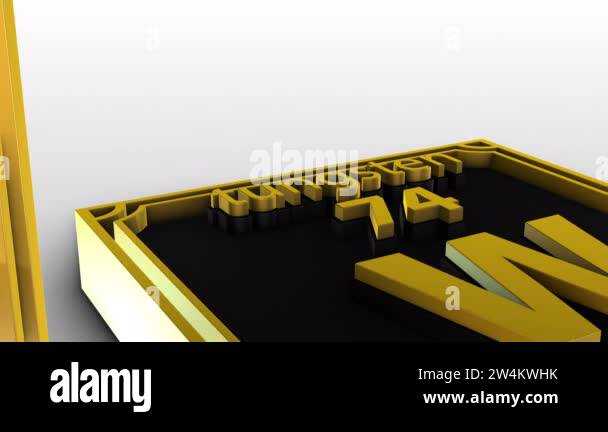 Periodic Table Of Elements - tungsten - W- 3d animation model on a ...