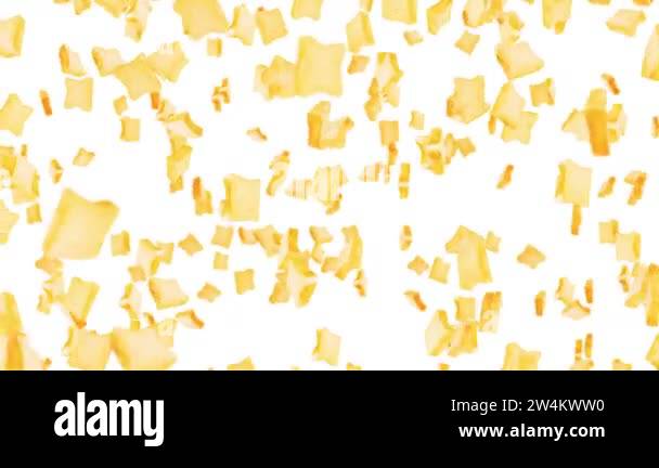 Flying many plain bread slices on white background. Foodstuff, Food and ...