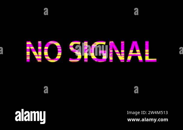 Abstract Digital Animation of Glitch and Noise. No Signal on the TV ...