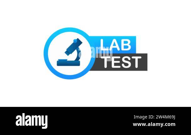 Clinically tested sign. Lab tested sign. Check mark and laboratory ...