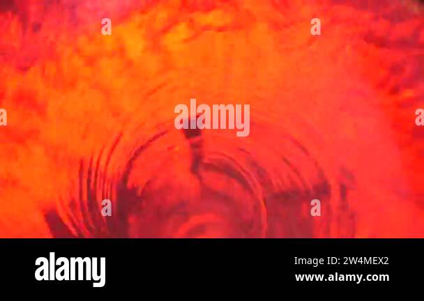 Symbol of hell, inferno and infinity. Red liquid hypnotic looped aqua ...