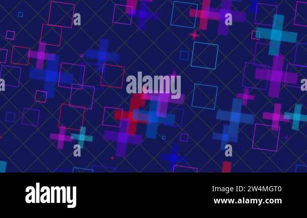 Animation of various geometrical shapes with several transitions ...