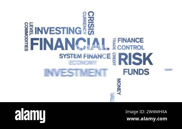 4k Financial Risk Animated Tag Word Cloud,Text design Animation ...