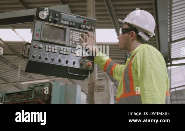 Computer machine control panel for production in factory Stock Videos ...