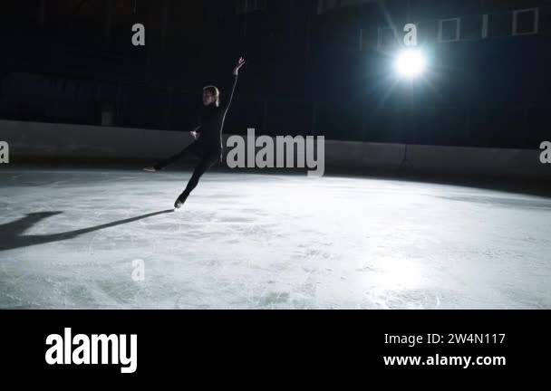 Female artistic figure skater is performing a womans single skating ...