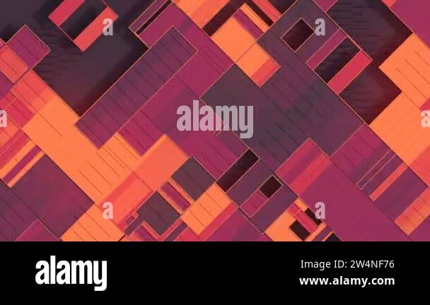 Diagonal movement of flat rectangular shapes. 3d rendering loop animation 4K UHD Stock Video ...