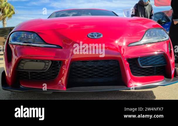 Menton, France - October 3, 2020: 8K Red Toyota GR Supra(2021) Japanese ...