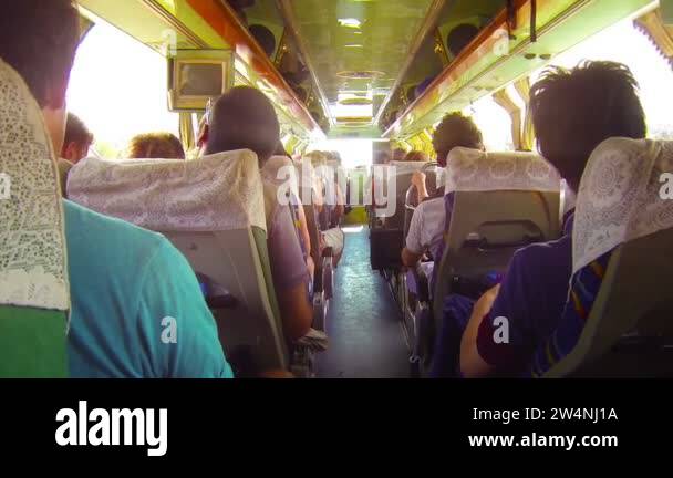 Bumpy Bus Ride in Southeast Asia Stock Video Footage - Alamy