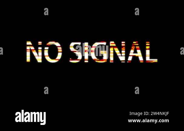 Abstract Digital Animation of Glitch and Noise. No Signal on the TV ...