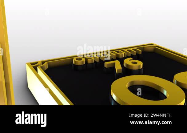 Periodic Table Of Elements - osmium - Os - 3d animation model on a ...