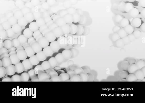 Animation of multiple 3d white bubbles moving in seamless loop in ...