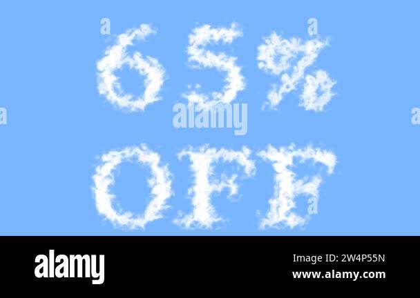 65% Off cloud text effect sky isolated background. animated text effect ...
