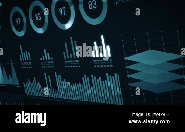 Business Statistics, Market Data And Infographics Background Layout/ 4k ...