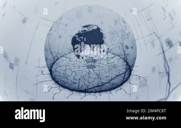 Safe earth inside a shield dome. Half of sphere. Business concept of ...