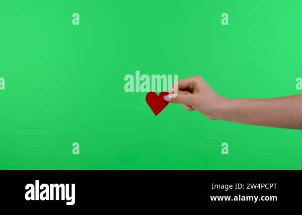 The Couple Breaks A Small Red Paper Heart Close Up Of Woman And Man