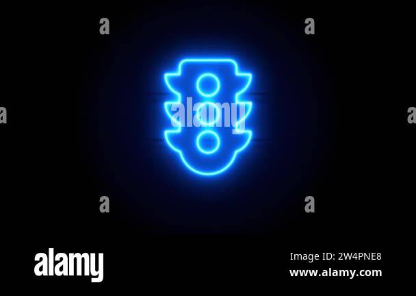 Traffic Light neon sign appear in center and disappear after some time ... Traffic Light neon sign appear in center and disappear after some time ...