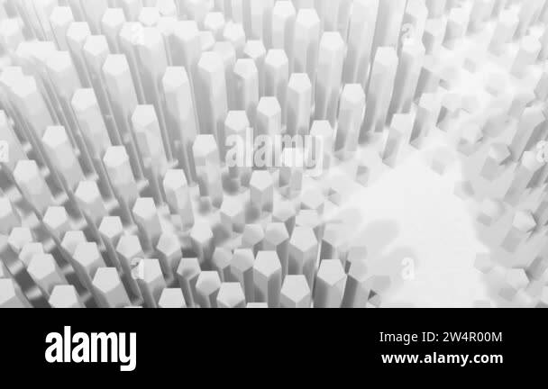 Animation of multiple 3d white blocks moving in seamless loop in ...