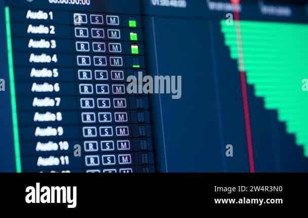 Recording studio audio computer editing mixing program sound controls ...