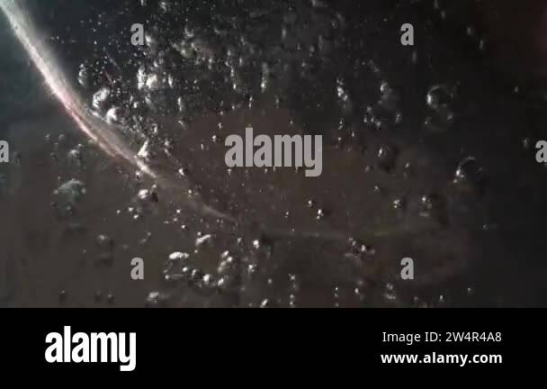 Intensive Boiling Water in a Steel Pan. Active boiling water in a ...