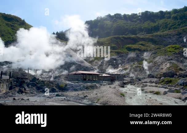 Mineral hot water in Hot Springs. Hot Spring on the top of mountain ...