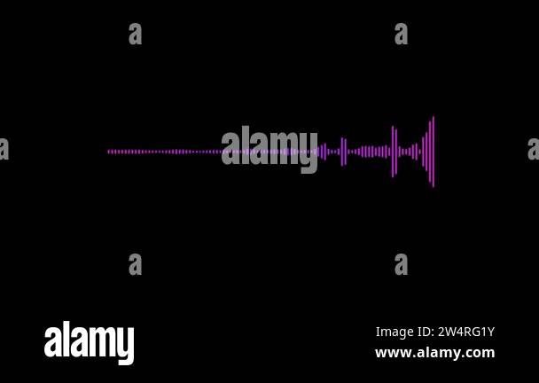 Digital audio spectrum sound wave effect animation with 2d concept and ...