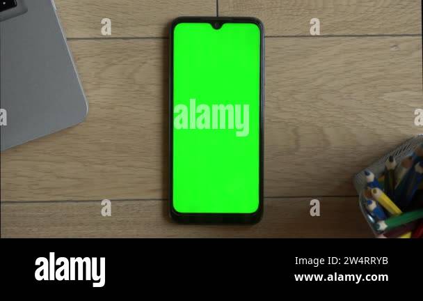 Mock up phone screen background. Using a smartphone with a blank screen ...