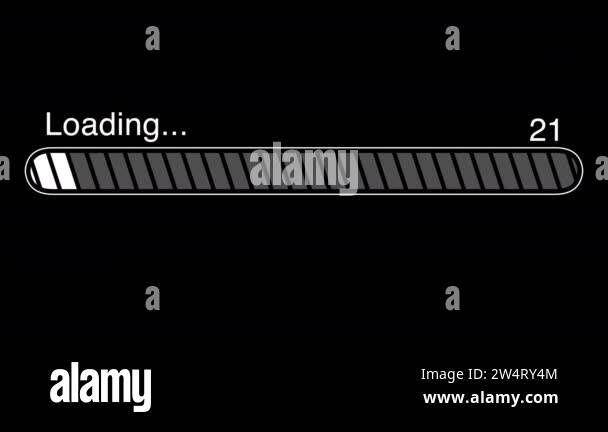 Loading Bar Animation, Progress Bar On Computer Screen / Web Page ...