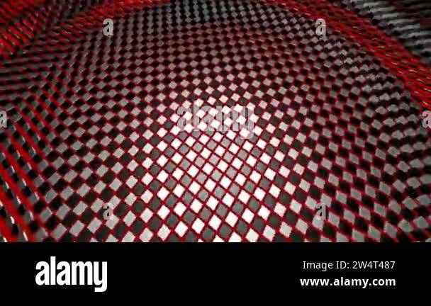 Ripple of Force Moving Through 3d Grid of Rectangle Planes Like Shock ...