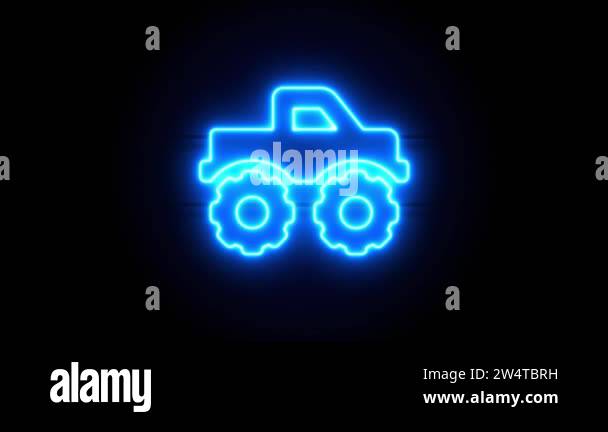 Car Side neon sign appear in center and disappear after some time ...