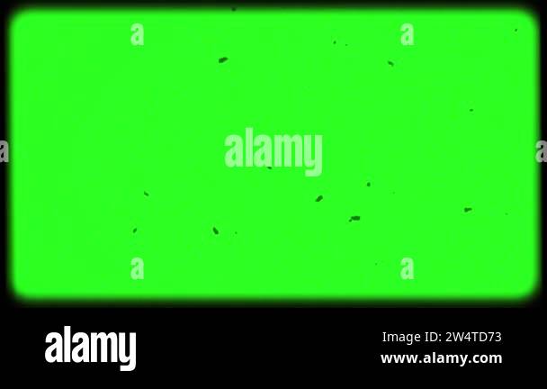 Vintage film effects. Green screen. Effect of a kinescope with grain ...