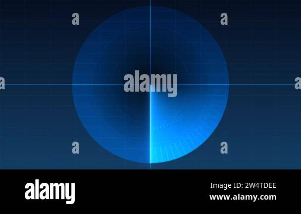 Radar HUD - blue. 4K Radar HUD display - Clean, crisp animation ready ...